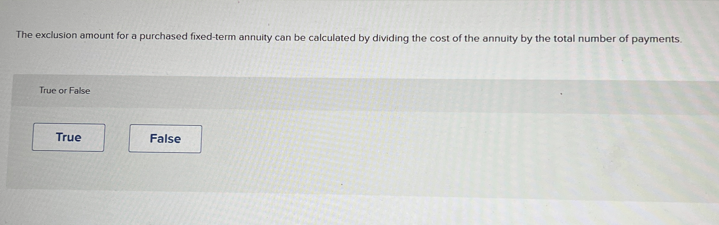 Solved The exclusion amount for a purchased fixed-term | Chegg.com