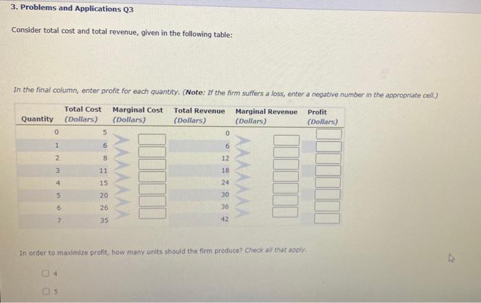 Solved 3. Problems and Applications Q3 Consider total cost | Chegg.com