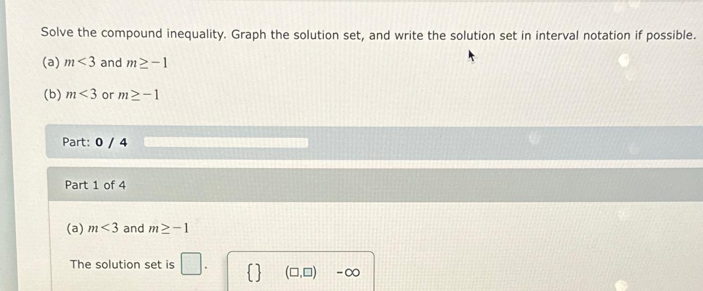 Solved Solve the compound inequality. Graph the solution | Chegg.com