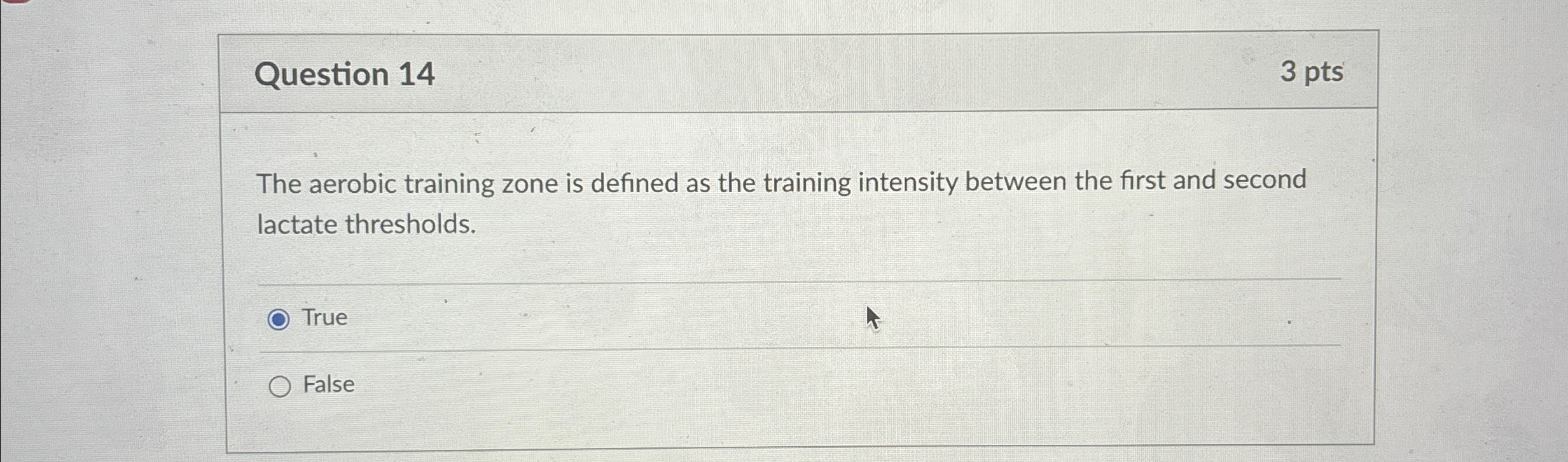 Solved Question 143ptsThe aerobic training zone is defined | Chegg.com