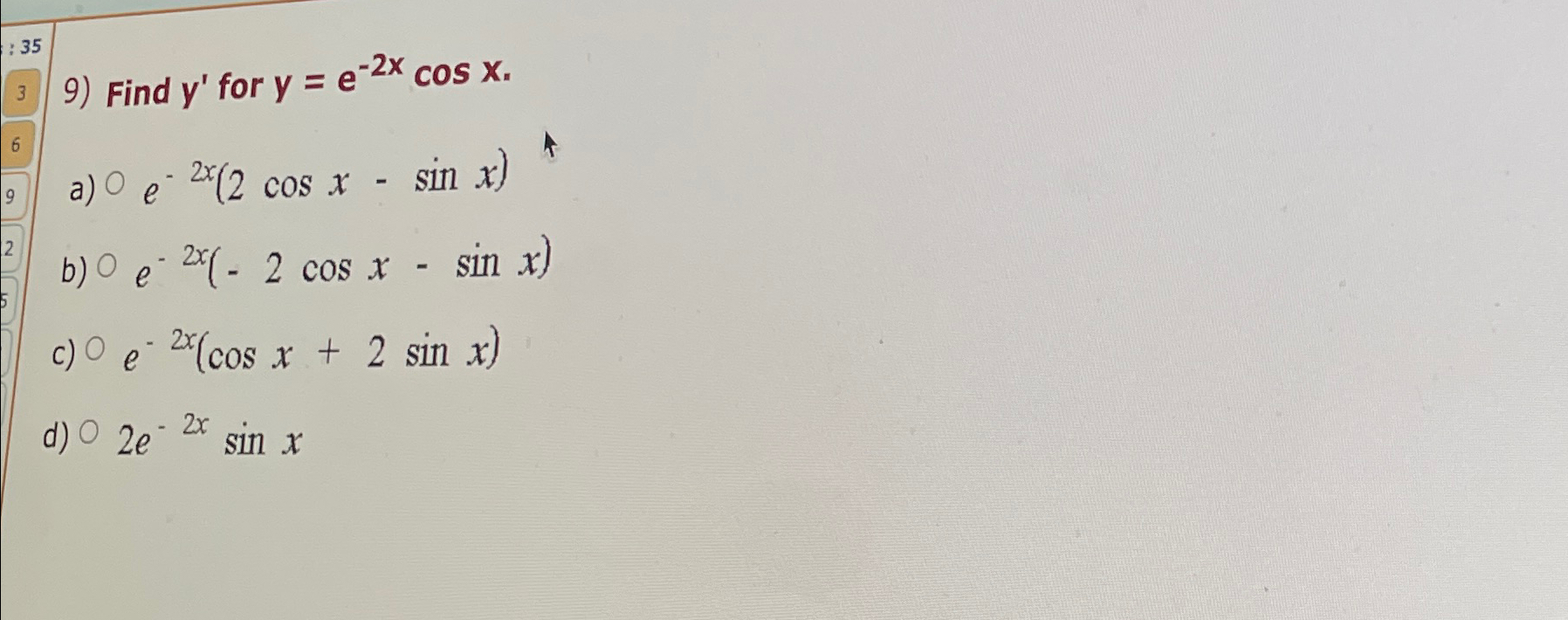 Solved Find y' ﻿for | Chegg.com