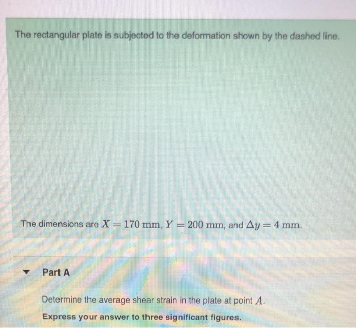 Solved The rectangular plate is subjected to the deformation | Chegg.com