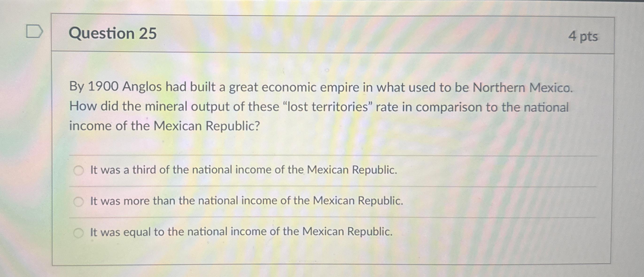 Solved By 1900 ﻿Anglos had built a great economic empire in | Chegg.com