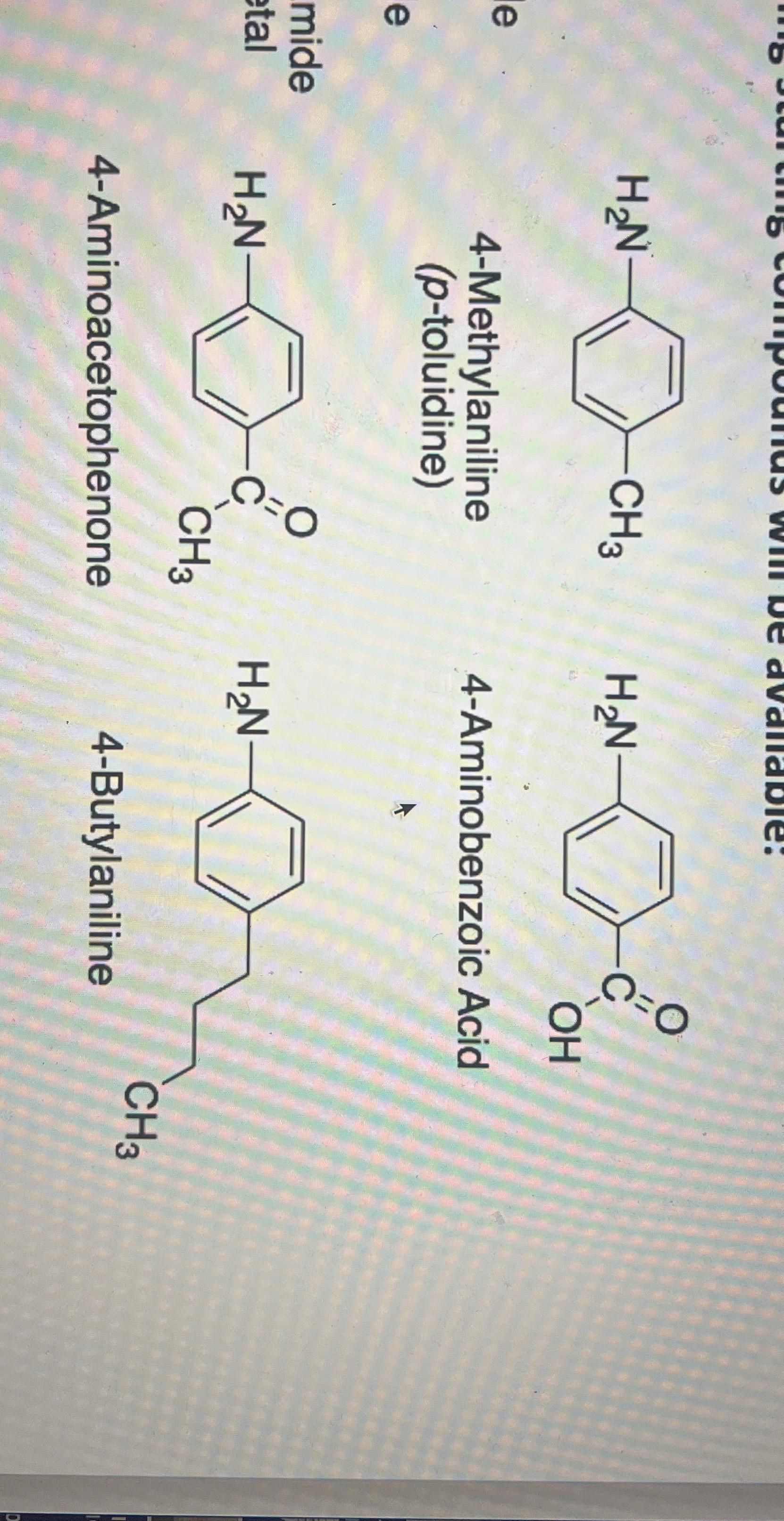 Solved In the lab -Aminobenzoic Acid was found to have the | Chegg.com