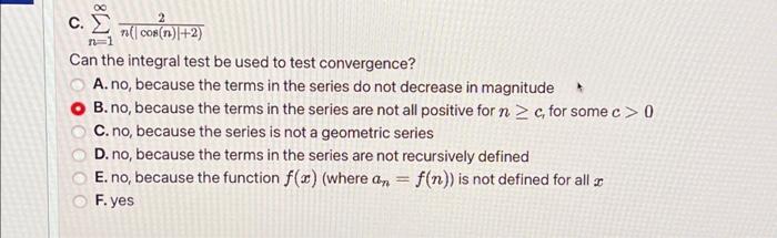 Solved For each of the following series, indicate whether | Chegg.com
