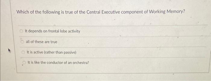 Solved Which of the following is true of the Central | Chegg.com