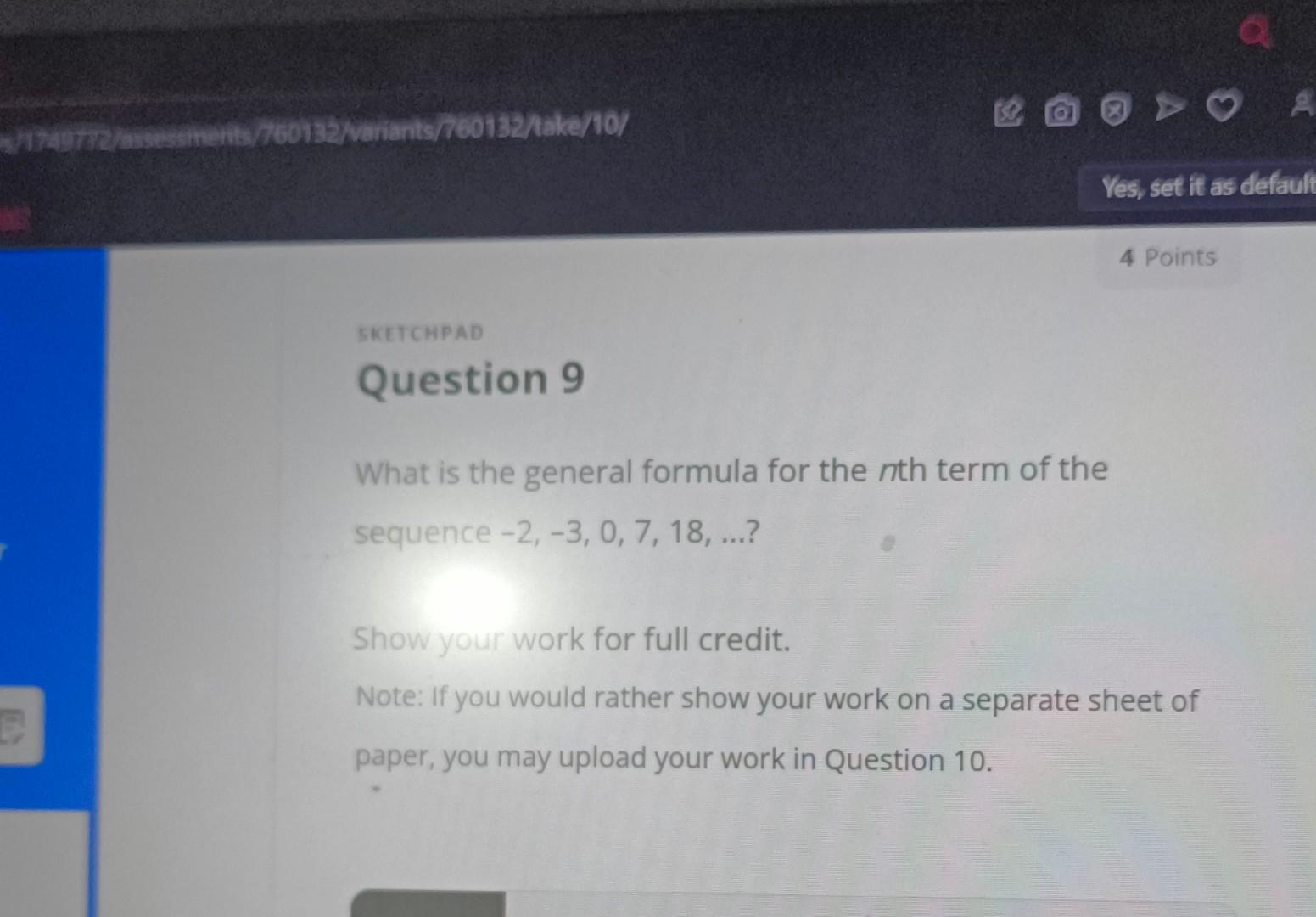 Solved What is the general formula for the nth term of the | Chegg.com