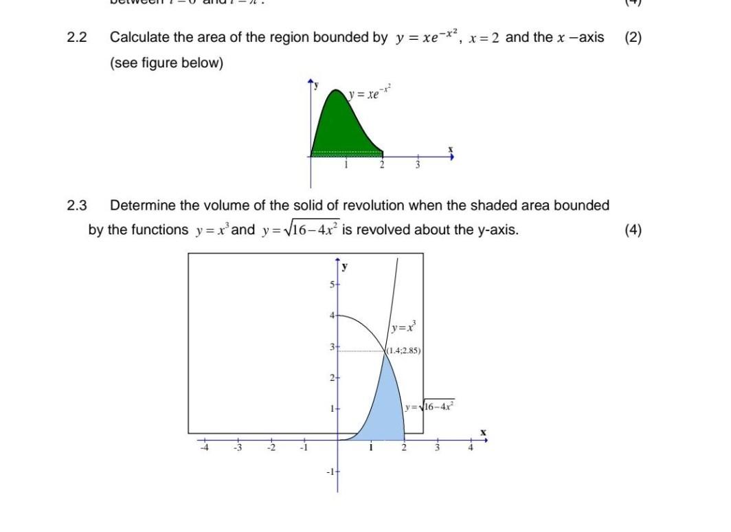 Solved .2 Calculate the area of the region bounded by | Chegg.com