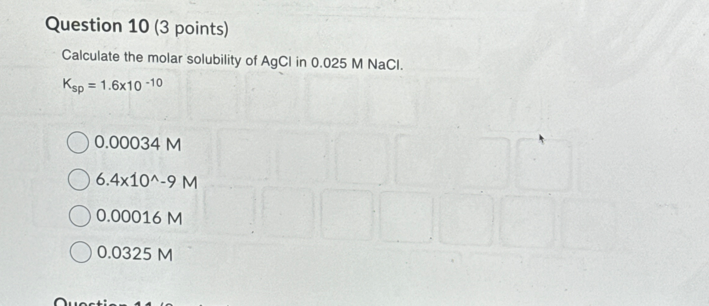 Solved Question 10 3 ﻿pointscalculate The Molar Solubility 