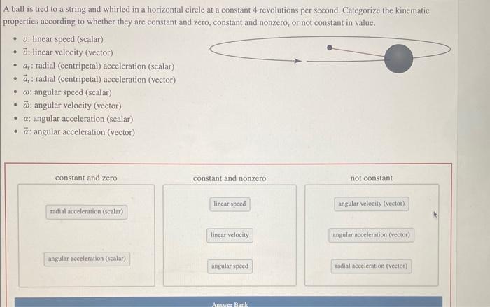 Solved A ball is tied to a string and whirled in a | Chegg.com