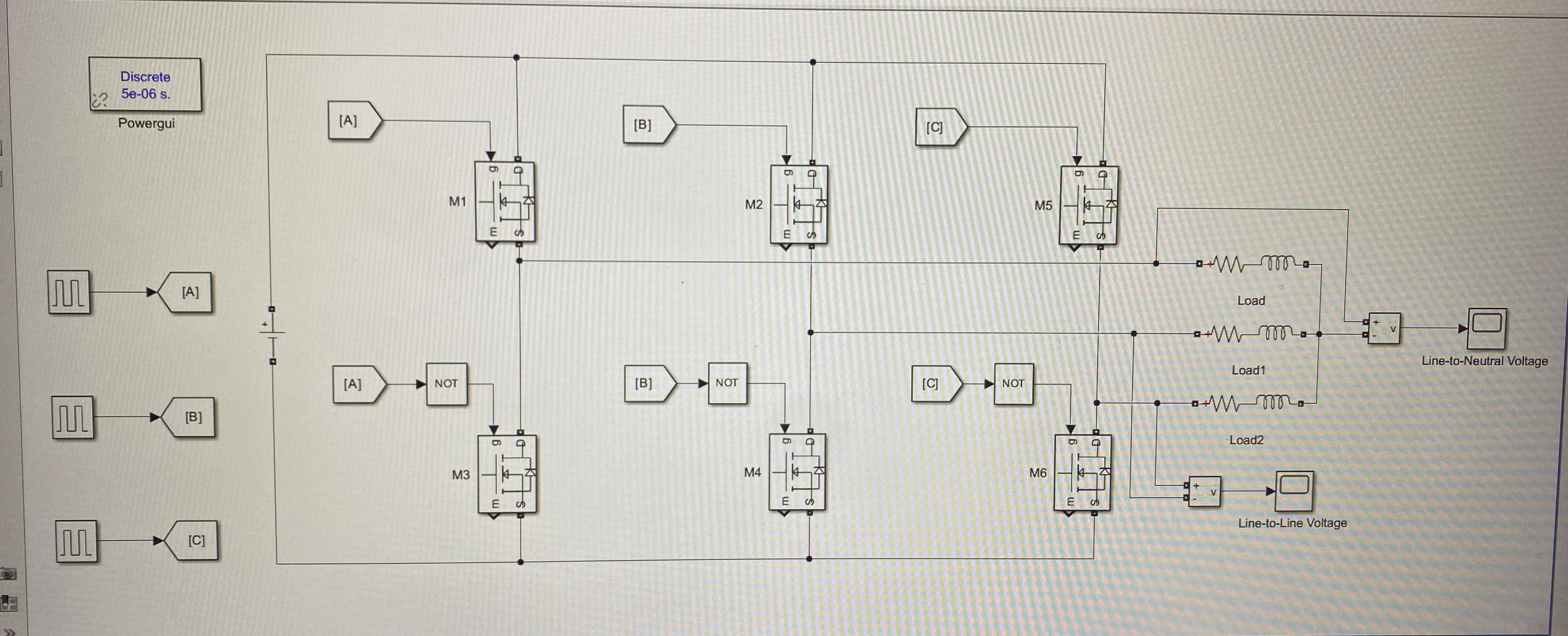 Solved Replace the RL load in the three-phase inverter | Chegg.com