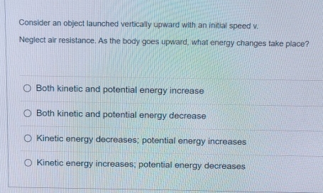 Solved Consider an object launched vertically upward with an | Chegg.com