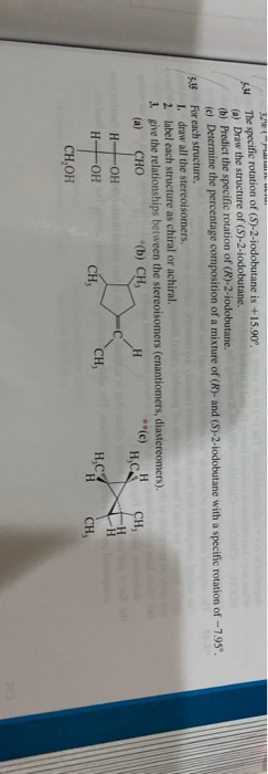 Solved 5. 4 The specific rotation of (S)-2-iodobutane is | Chegg.com