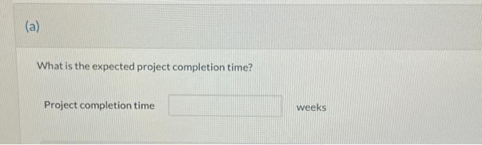 Solved Consider a project having the following seven | Chegg.com