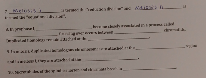 Solved ﻿is termed the "reduction division" and ﻿is | Chegg.com