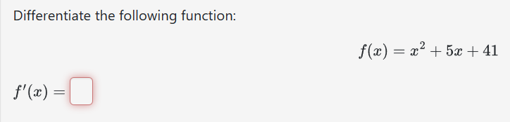 Solved Differentiate the following | Chegg.com