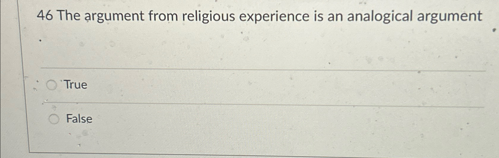 Solved The argument from religious experience is an | Chegg.com
