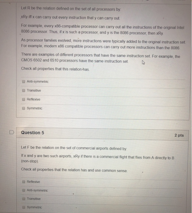 Solved Let R be the relation defined on the set of all | Chegg.com