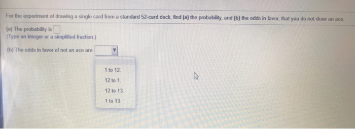 Solved For the experiment of drawing a single card from a | Chegg.com
