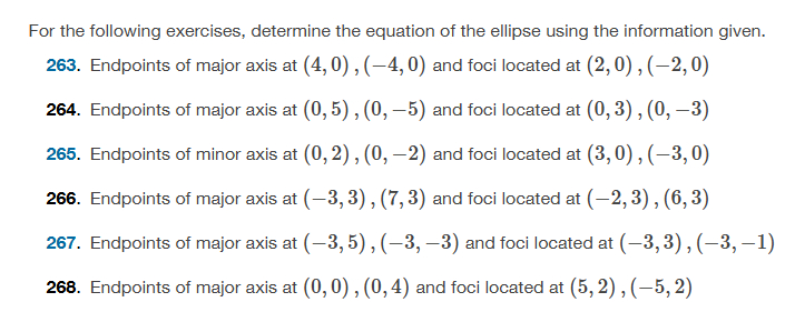 Solved For the following exercises, determine the equation | Chegg.com