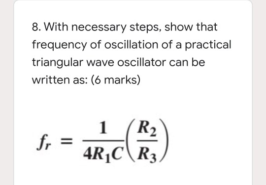 Solved 8. With necessary steps, show that frequency of | Chegg.com