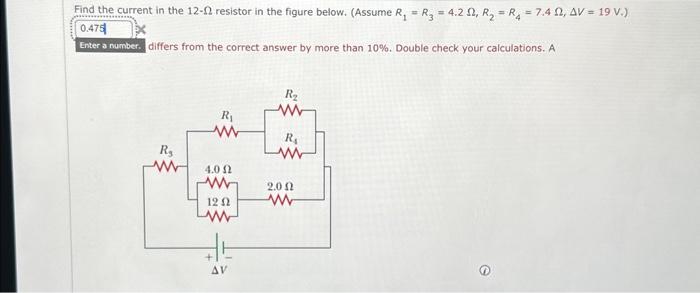 Solved Find The Current In The 12−Ω Resistor In The Figure