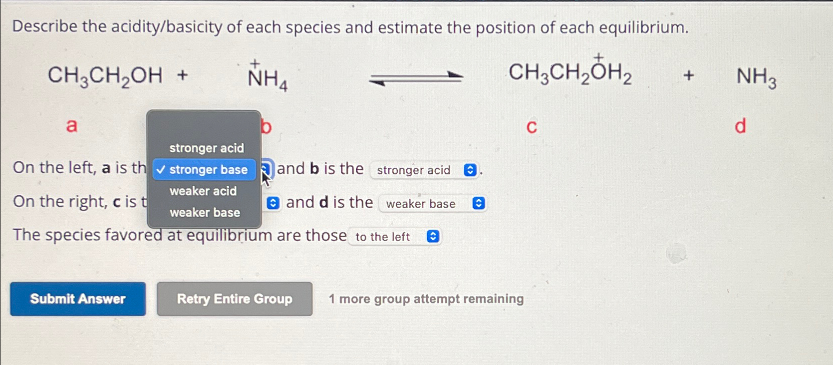 Solved Describe the acidity/basicity of each species and | Chegg.com
