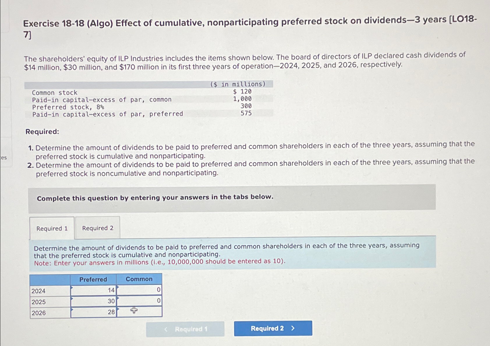 Solved Exercise 18-18 (Algo) ﻿Effect of cumulative, | Chegg.com