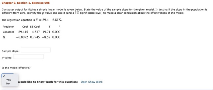 Solved Chapter 9, Section 1, Exercise 005 Computer output | Chegg.com