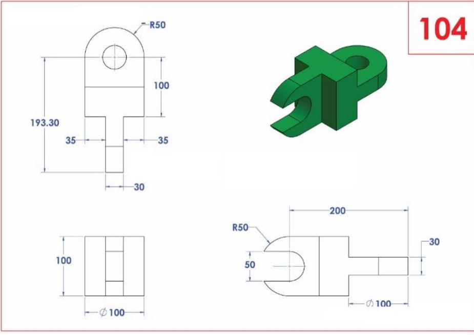 Isometric and multiview. Can you raw in solidworks? | Chegg.com