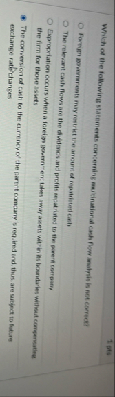 Solved Which of the following statements concerning | Chegg.com