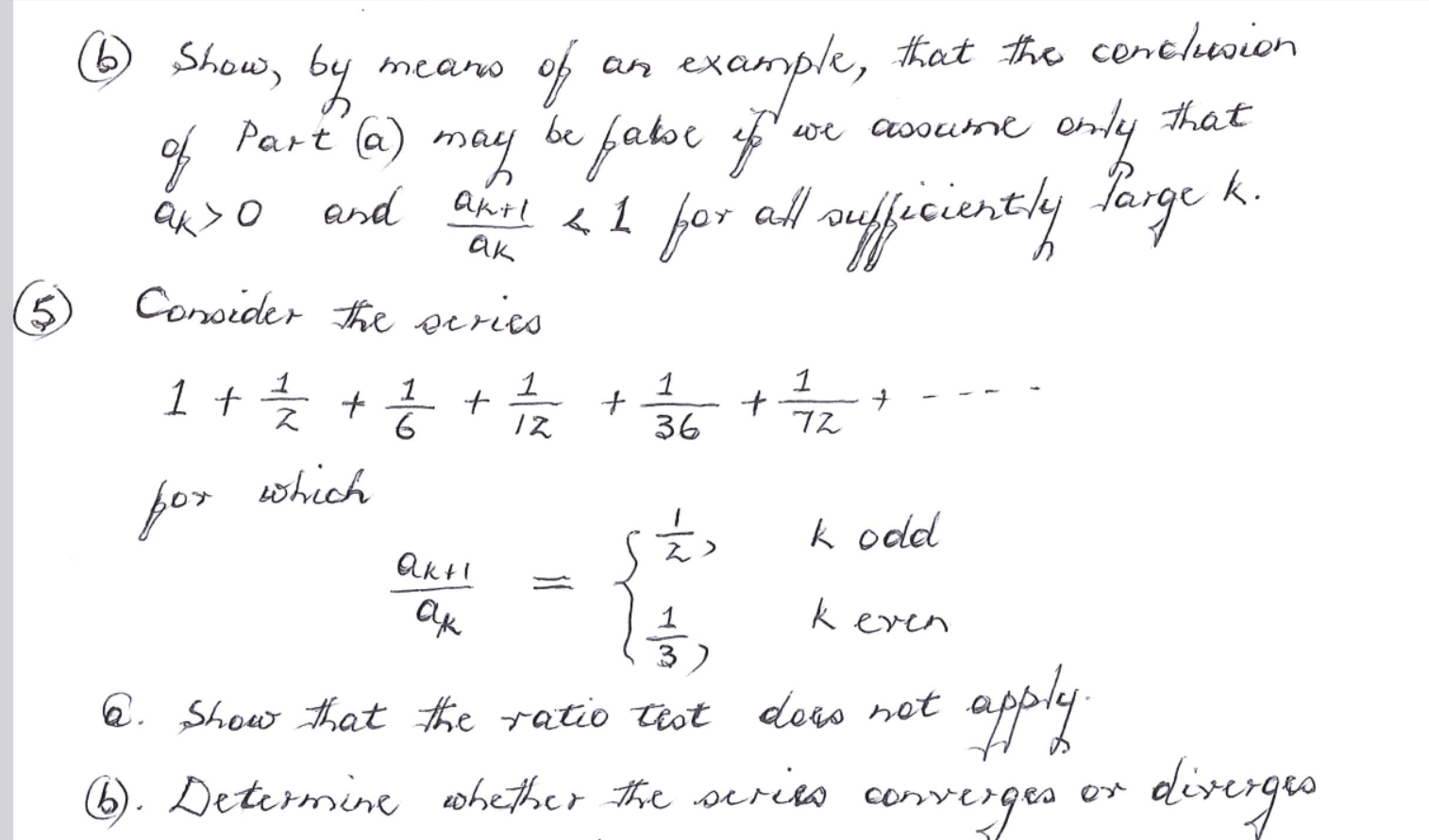 Solved (b) ﻿Show, by means of an example, that the | Chegg.com