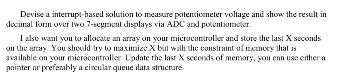 Solved Devise a interrupt-based solution to measure | Chegg.com