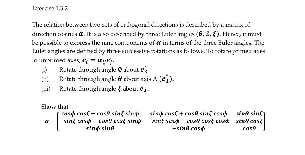 The relation between two sets of orthogonal | Chegg.com