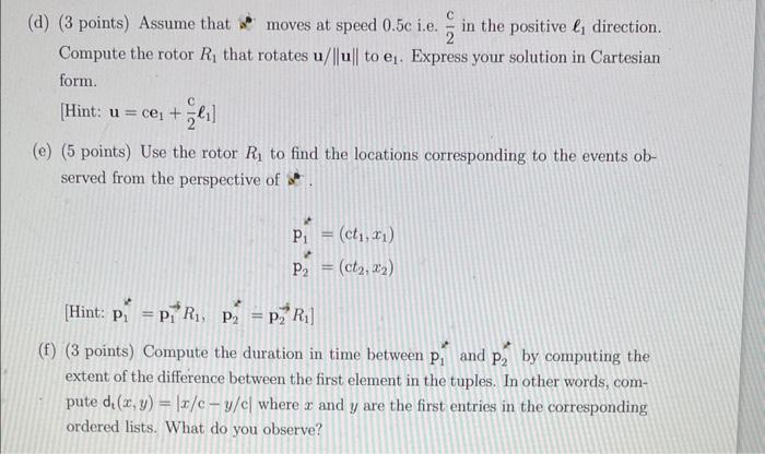 An event in 2D space-time can be represented as | Chegg.com