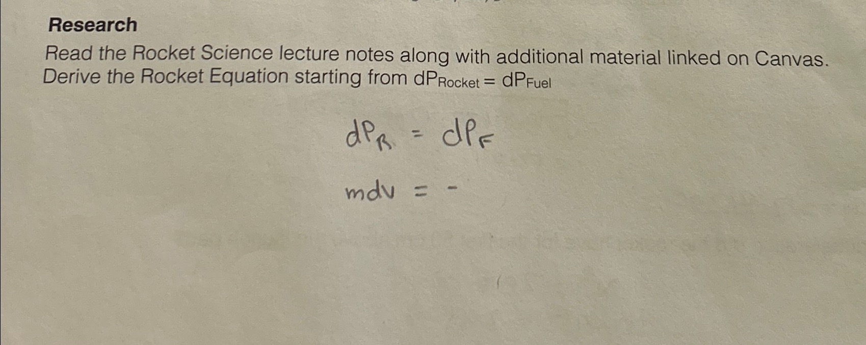 Solved ResearchRead the Rocket Science lecture notes along | Chegg.com