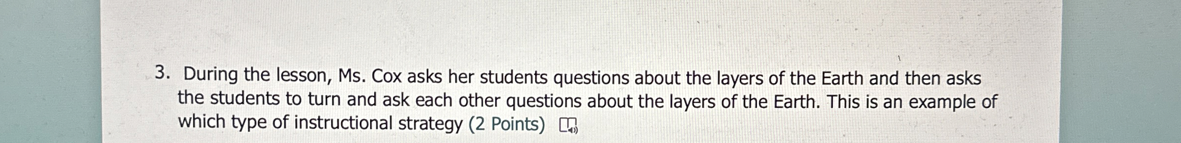 High Quality SOLUTION During the lesson, Ms. ﻿Cox asks her students | Chegg.com