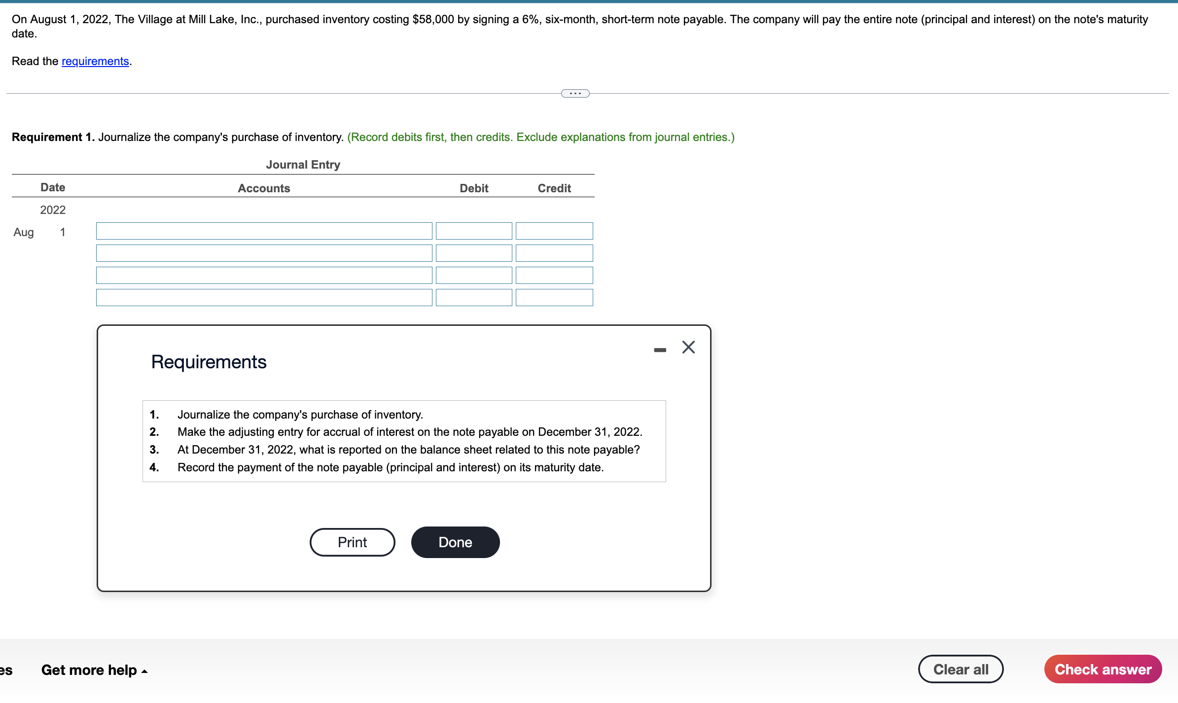 Solved date.Read the requirements.Requirement 1. ﻿Journalize | Chegg.com
