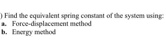 Find the equivalent spring constant of the system | Chegg.com
