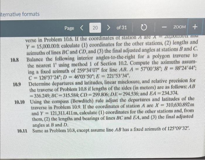 Solved ternative formats Y=15,000.00ft calculate (1) | Chegg.com