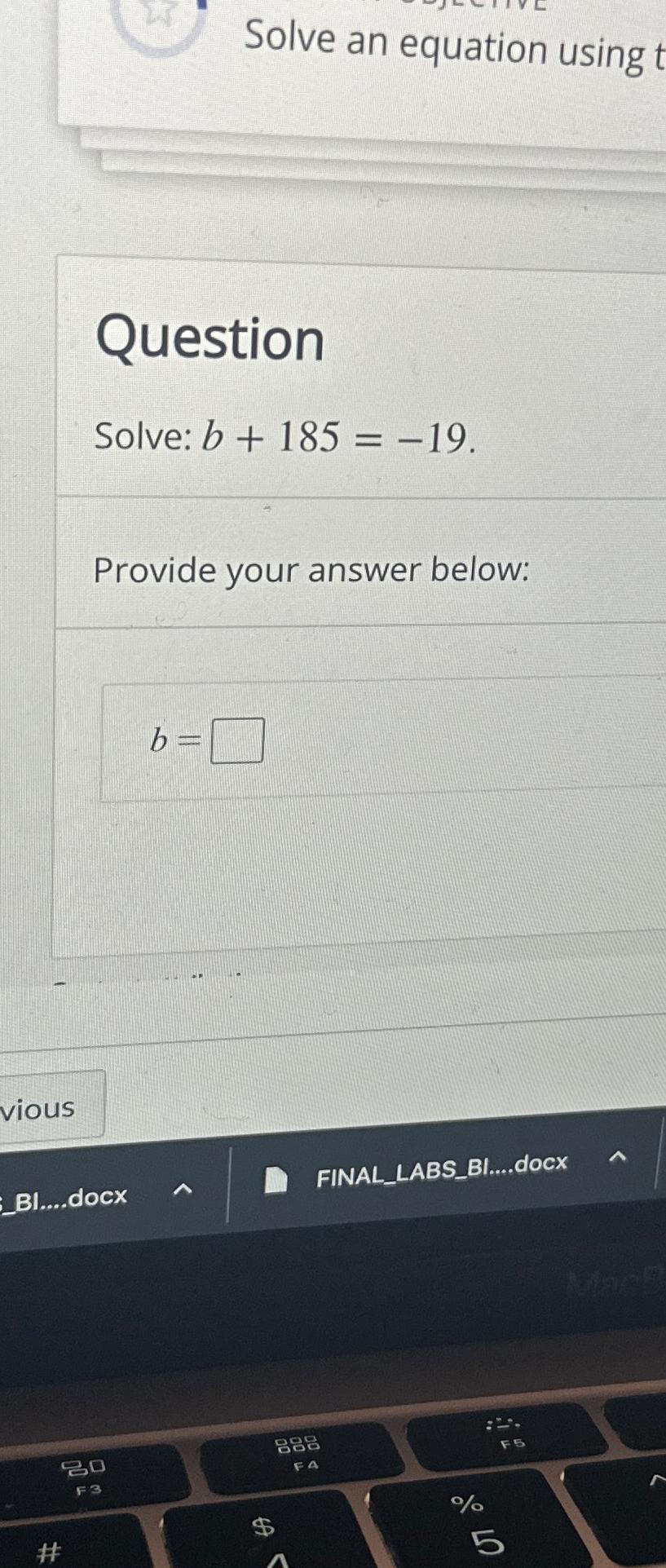 Solved Solve an equation using tQuestionSolve: | Chegg.com
