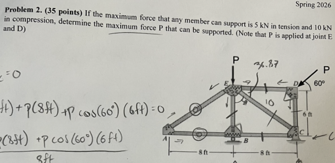 Problem 2. ( 35 ﻿points) If ﻿the maximum force that | Chegg.com