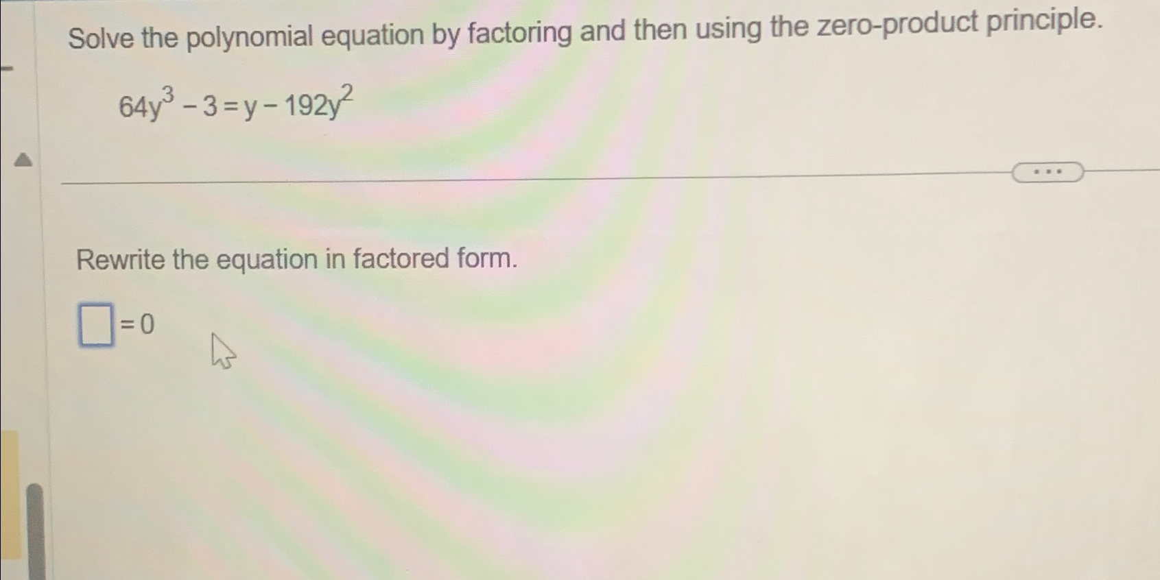 Solved Solve the polynomial equation by factoring and then | Chegg.com