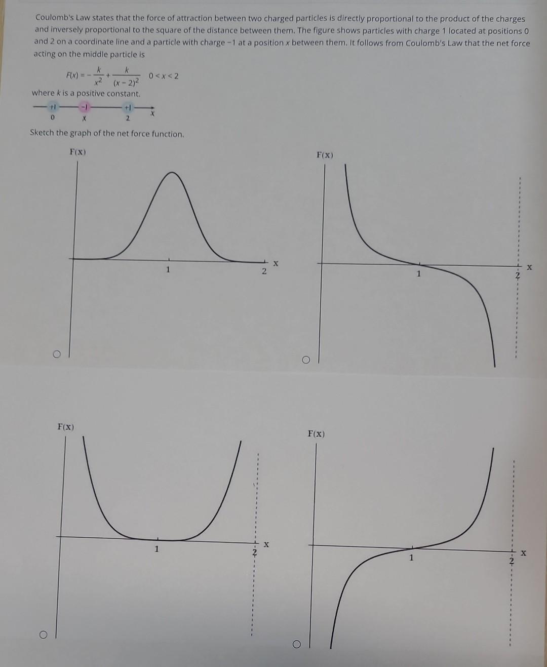 Solved Coulomb's Law states that the force of attraction | Chegg.com