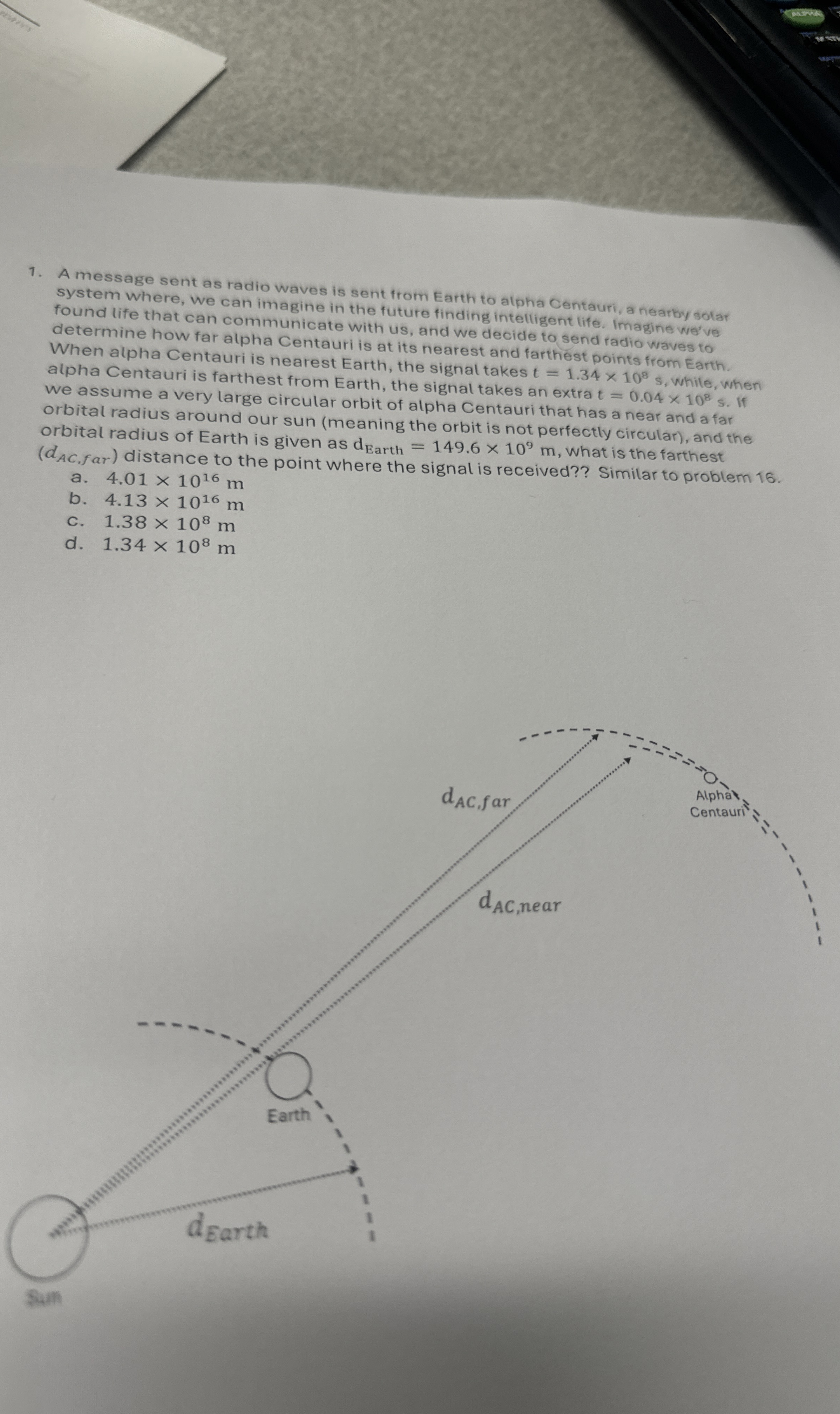 Solved A message sent as radio waves is sent from Earth to | Chegg.com