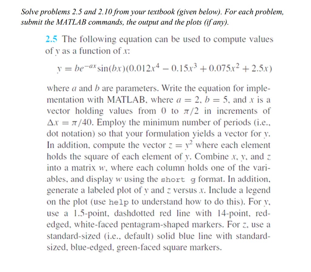 Solved Solve problems 2.5 ﻿and 2.10 ﻿from your textbook | Chegg.com