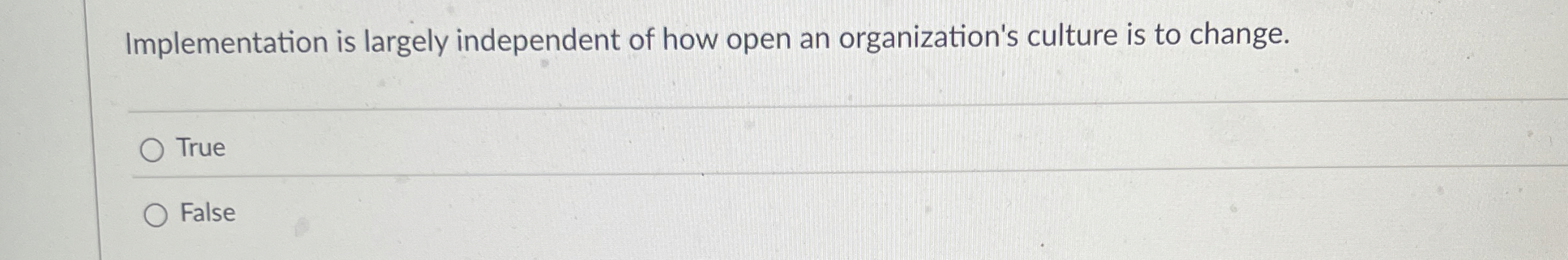 Solved Implementation is largely independent of how open an | Chegg.com