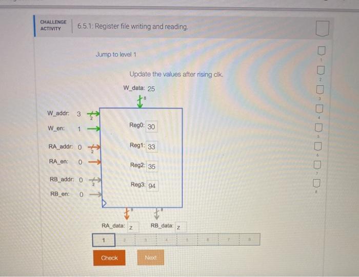 Solved CHALLENGE ACTIVITY 6.5.1: Register file writing and | Chegg.com Solved CHALLENGE ACTIVITY 6.5.1: Register file writing and | Chegg.com