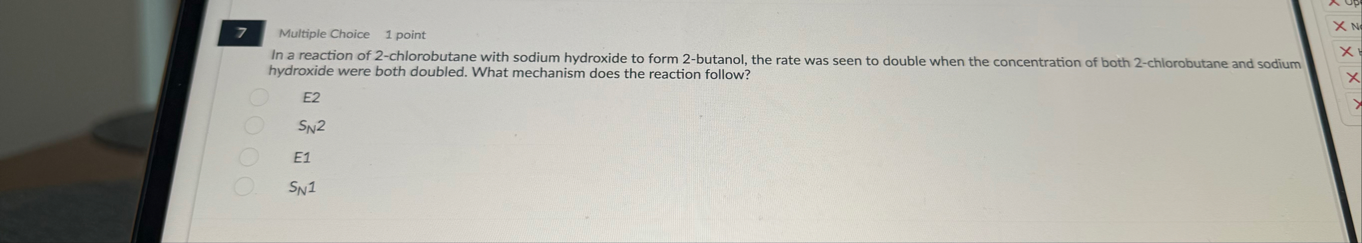 Solved 7Multiple Choice1 ﻿pointIn a reaction of | Chegg.com