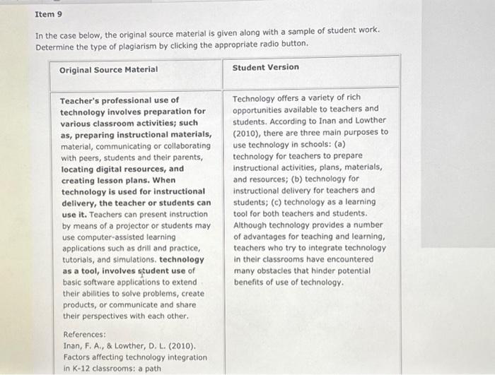 Solved In the case below, the original source material is | Chegg.com